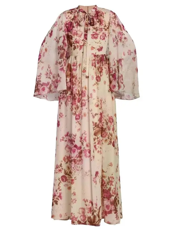 Erdem Floral-pattern Midi Dress - Neutrals