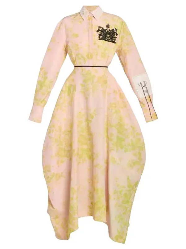 Erdem Floral Appliqué Dress - Pink