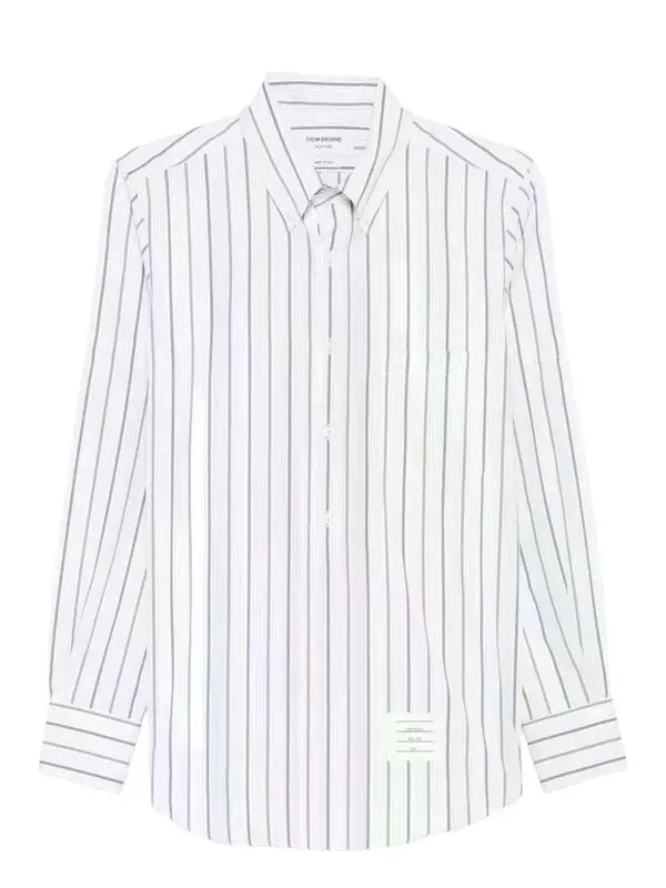 Thom Browne Striped Poplin Armband Shirt - White