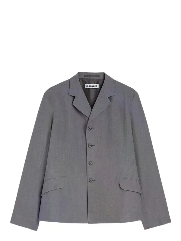 JIL SANDER Poplin Blazer - Grey