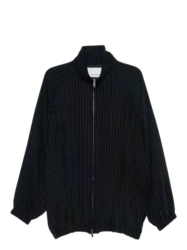THE FRANKIE SHOP Baxter Pinstripe Zip Jacket - Blue