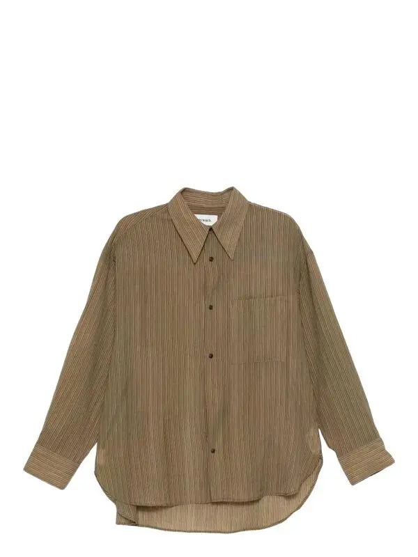 TONYWACK Striped Shirt - Brown