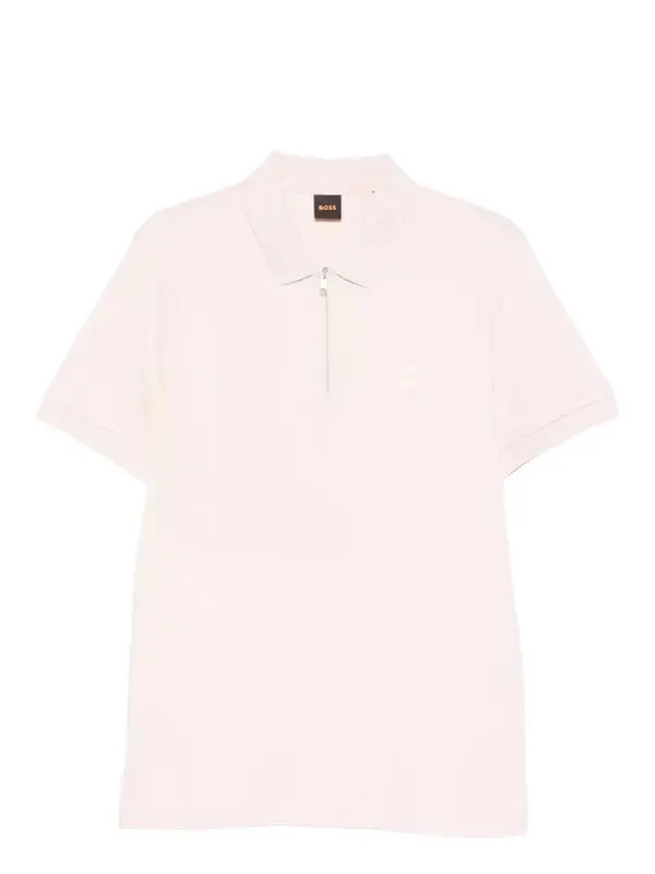 BOSS Zip Polo Shirt - Pink