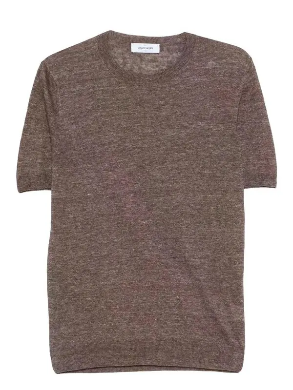 GRAN SASSO Crew-neck T-shirt - Brown