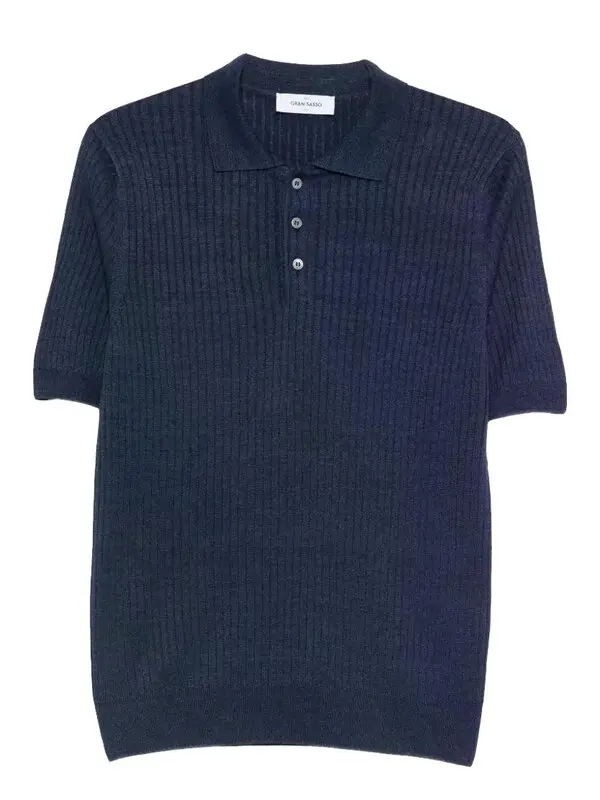 GRAN SASSO Buttoned Ribbed Knitwear - Blue