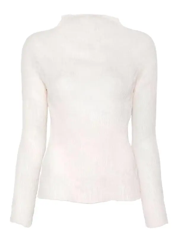 Issey Miyake Chiffon Long-sleeve Top - Pink