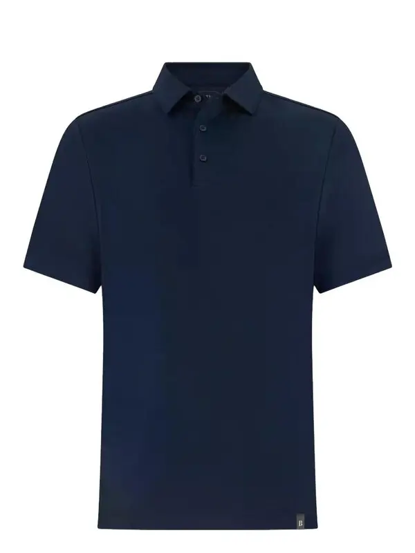 Boggi Milano Button Front Polo Shirt - Blue