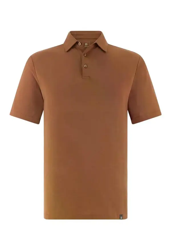 Boggi Milano Buttoned Polo Shirt - Brown