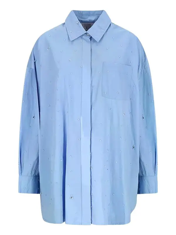 Giuseppe Di Morabito Embellished Chest-pocket Shirt - Blue