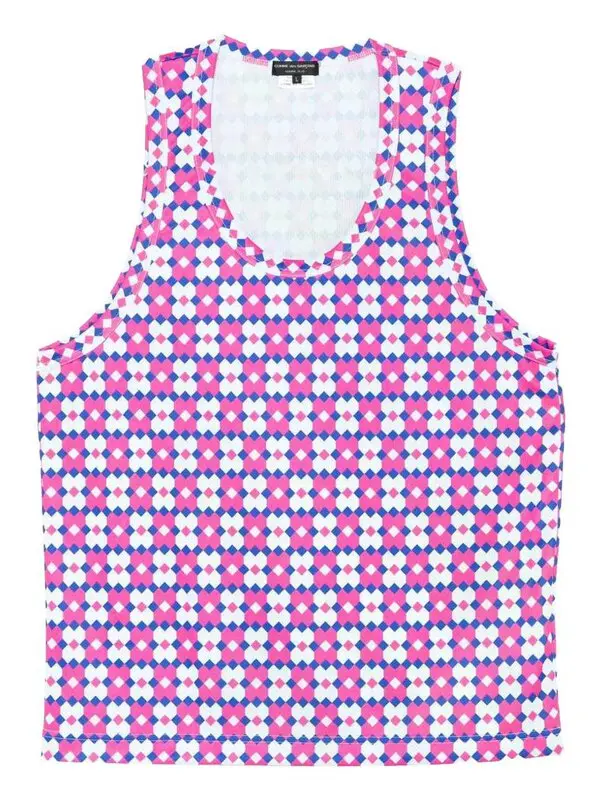 Comme Des Garçons Patterned Vest - Pink
