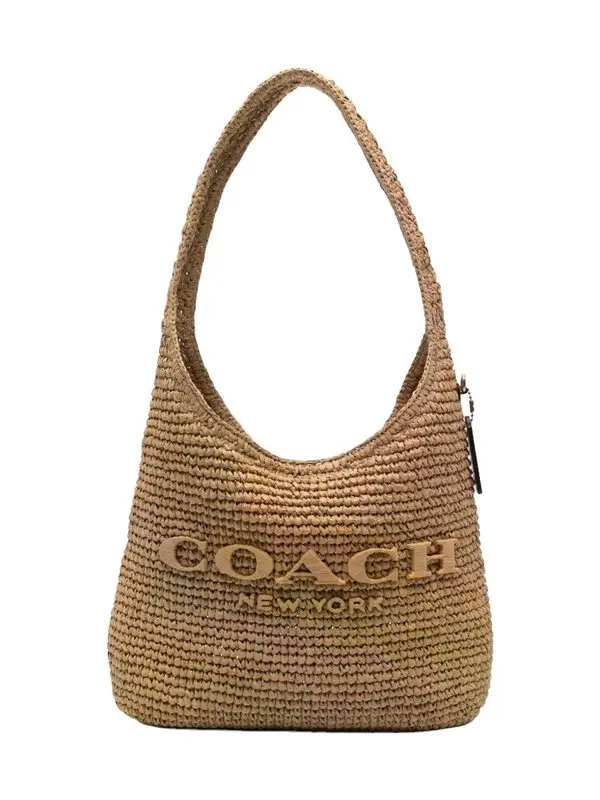 COACH Brooklyn Embossed-logo Shoulder Bag - Neutrals