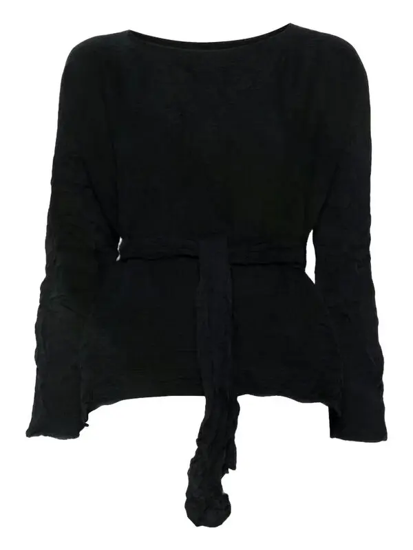 DANIELA GREGIS Tie-waist Blouse - Black