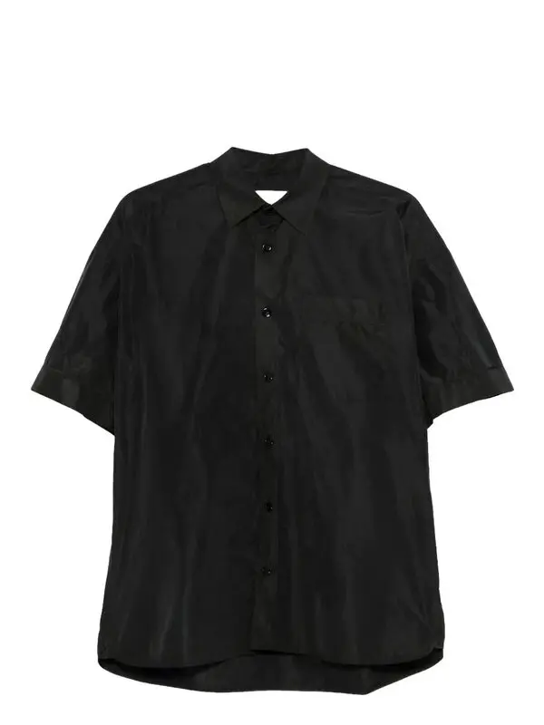 NACKIYE Dad's Short Sleeve Pocket Shirt - Black