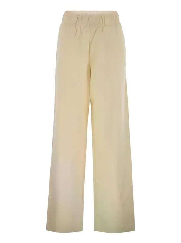 Moncler Wide-leg Cotton Trousers - Neutrals