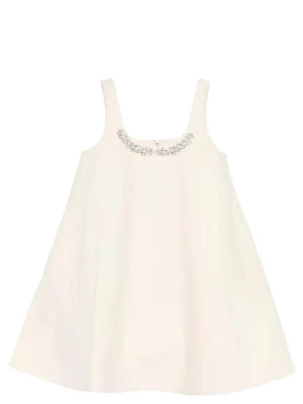Simone Rocha Embellished A-line Mini Dress - Neutrals