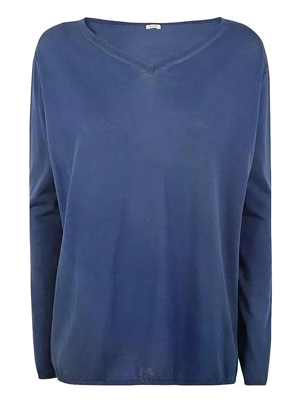 Apuntob V-neck Top - Blue