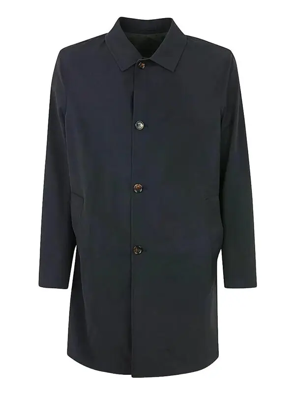 KIRED Button Trench Coat - Blue