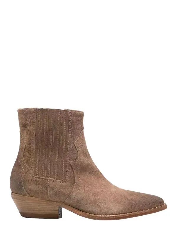 JULIE DEE Pointed Toe Boots - Brown