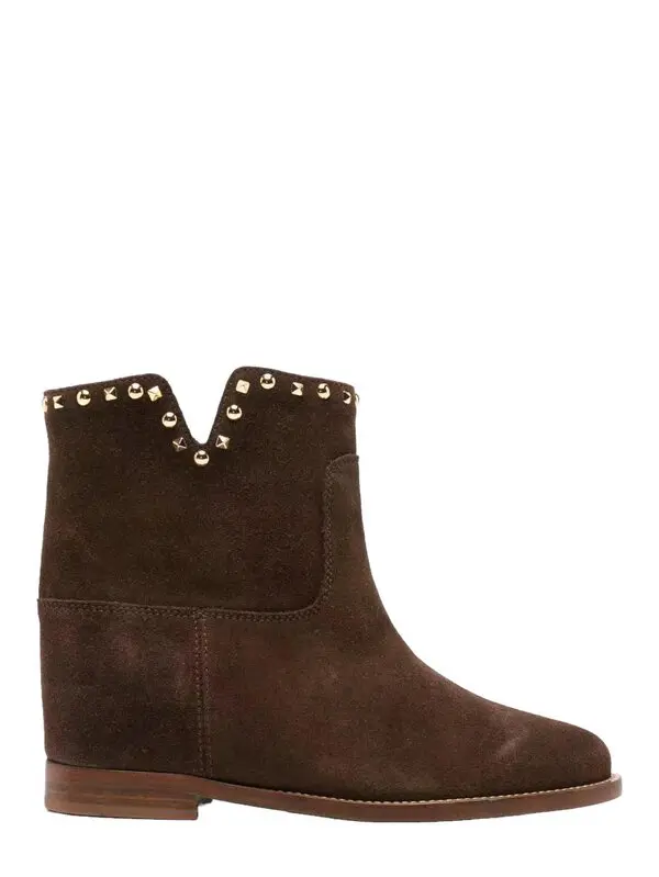 VIA ROMA 15 Studded Boots - Brown