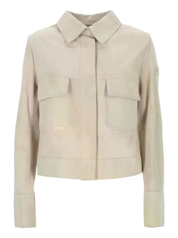 Peuterey Ilya Leather Jacket - Neutrals
