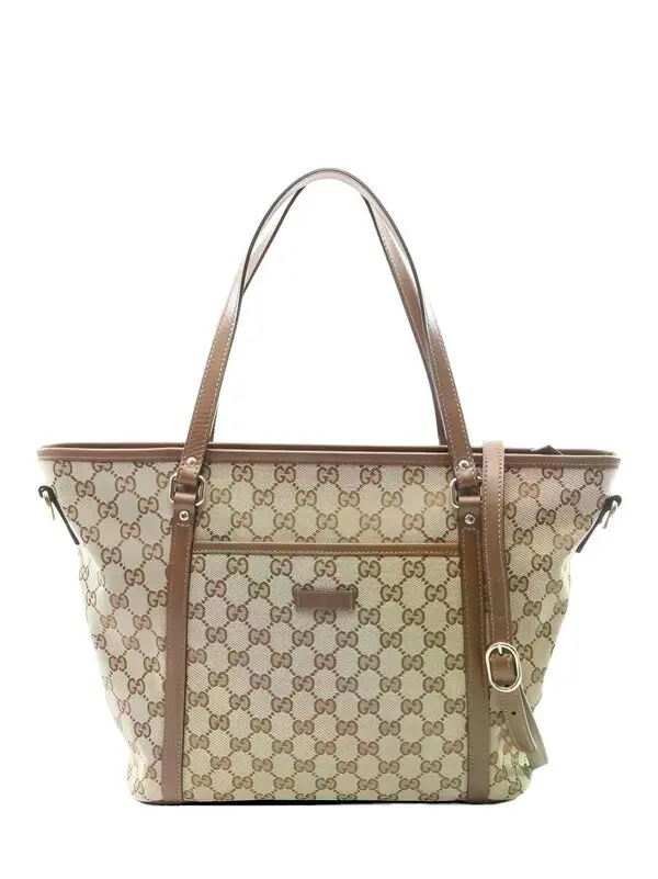 Gucci 2010s Logo-pattern Tote Bag - Neutrals