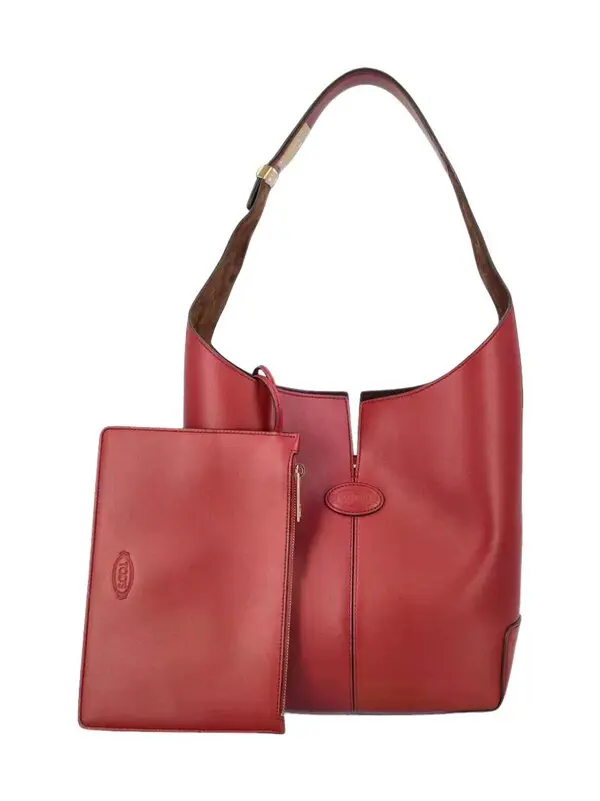 TOD'S Small Di Bag Folio Shoulder Bag - Red