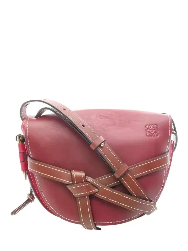Loewe Small Gate Leather Shoulder Bag - Red