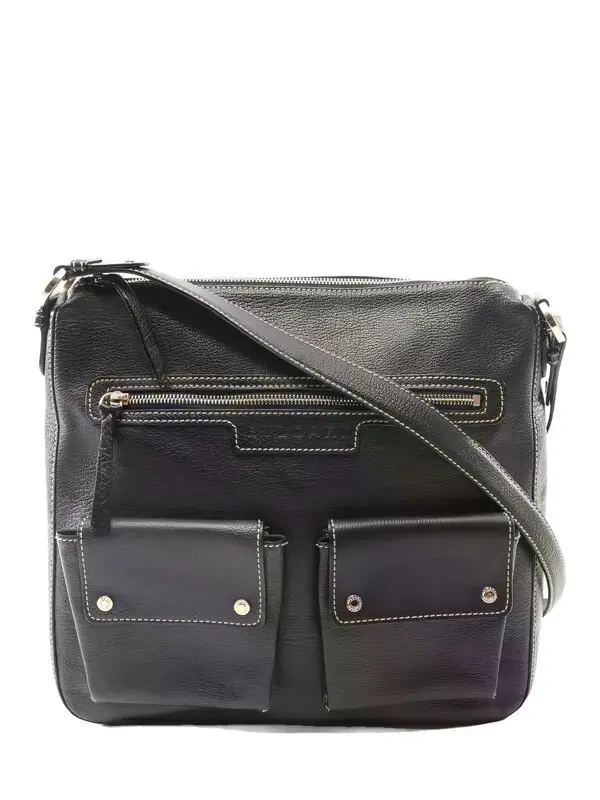 BVLGARI 2010s Leather Shoulder Bag - Black