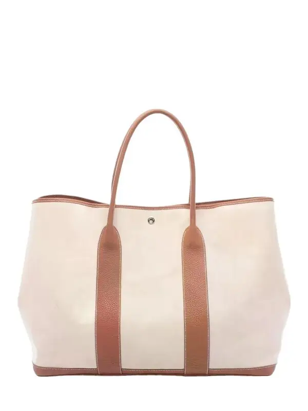 Hermès 2024 Grand Chevron Negonda Garden Party Tote Bag - Neutrals