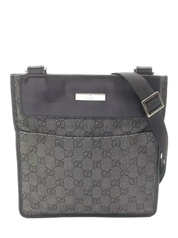 Gucci Gg Denim Shoulder Bag - Grey