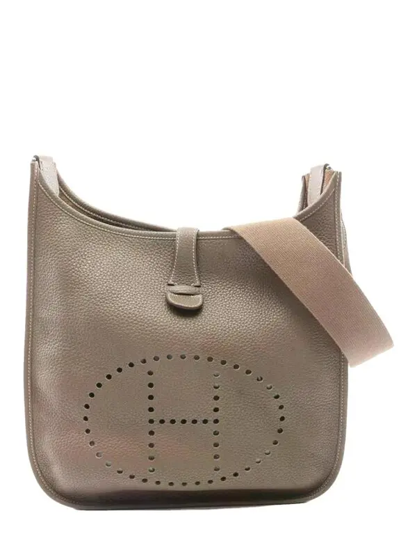 Hermès 2010 Perforated Leather Shoulder Bag - Neutrals