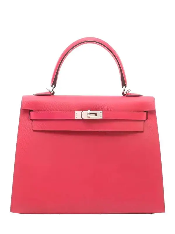 Hermès 2022 25 Kelly Leather Tote Bag - Pink