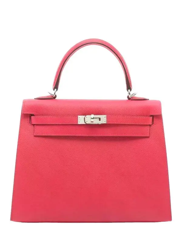 Hermès 2022 25 Kelly Leather Tote Bag - Pink