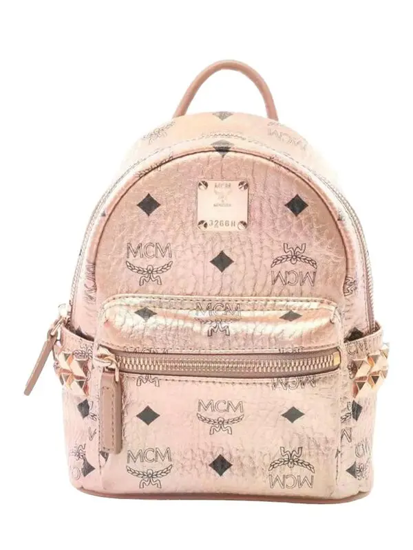 Mcm 2000s Logo-print Backpack - Pink
