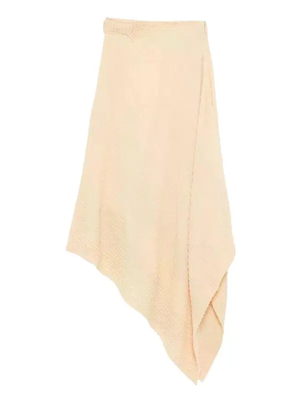 Victoria Beckham Asymmetric Hem Midi Skirt - Neutrals
