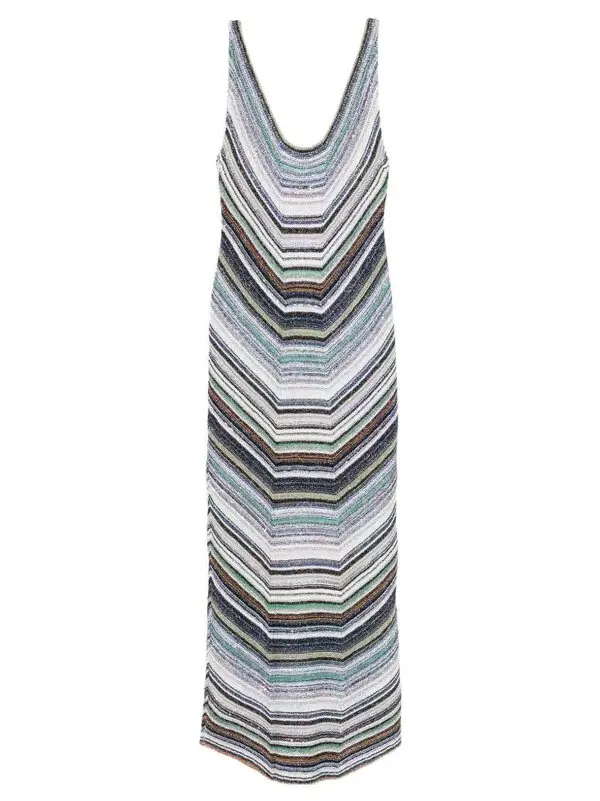 Missoni Chevron Sleeveless Maxi Dress - White