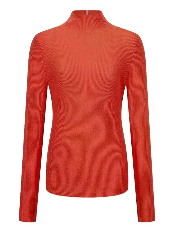 Shanghai Tang Mock-neck Sweater - Red