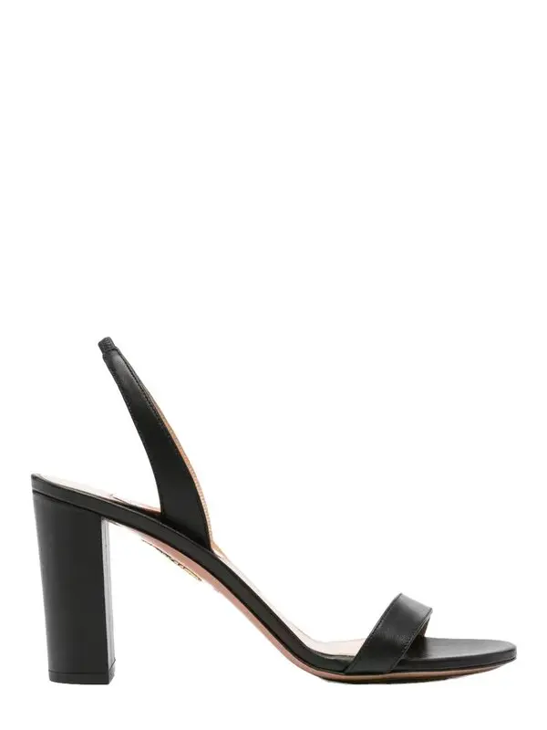 AQUAZZURA So Nude Block Heel Sandals - Black