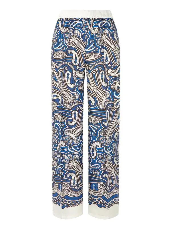 P.a.r.o.s.h Paisley-print Trousers - Blue