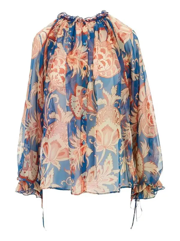 Etro Floral Print Top - Blue