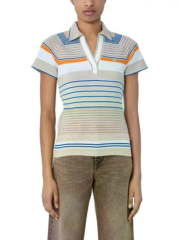 Lacoste Striped Polo Shirt - Neutrals