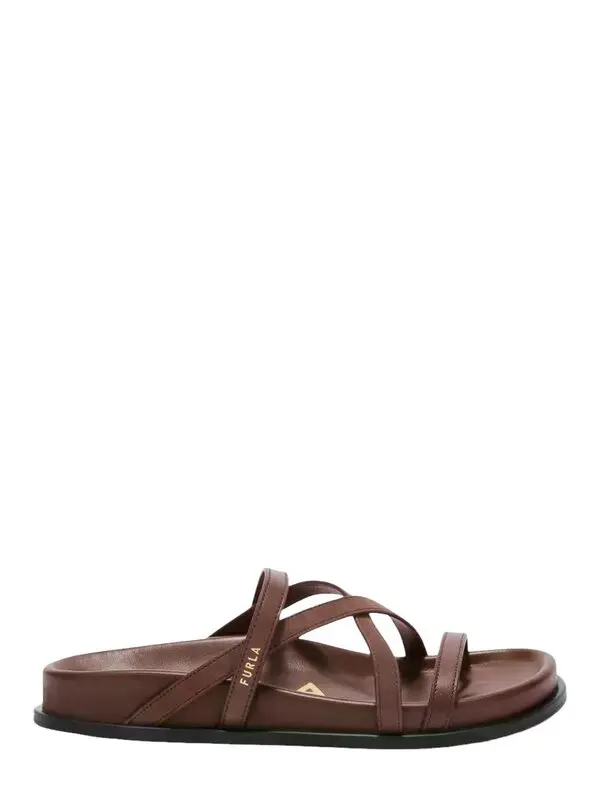 Furla Solea Logo-detail Sandals - Brown