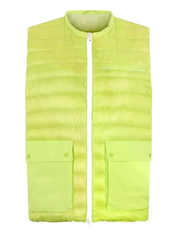 Herno Quilted Zip-front Gilet - Yellow