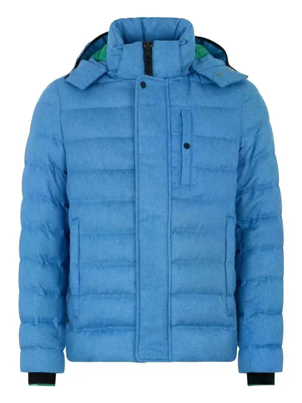 Herno Quilted Hooded Jacket - Blue