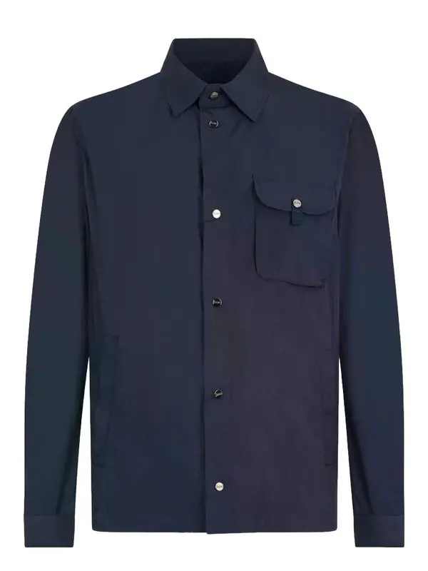Herno Button-front Shirt Jacket - Blue