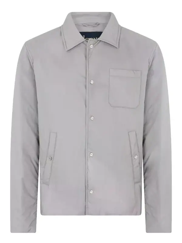 Herno Pointed Collar Chest Pocket Shirt Jacket - Grey
