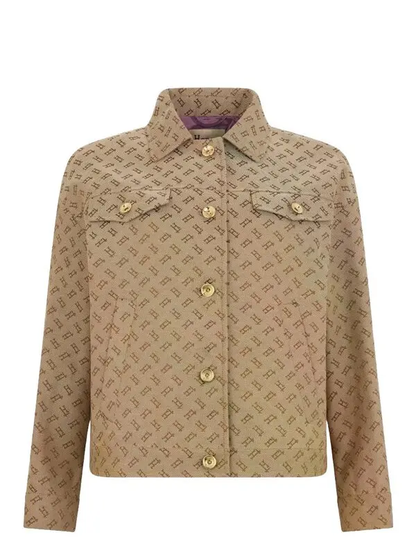 Herno Classic-collar Patterned Jacket - Neutrals