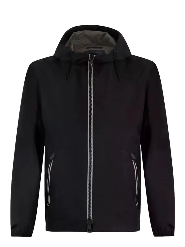 Herno Zip-up Hooded Jacket - Black