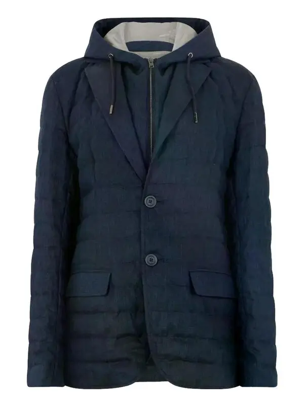 Herno Padded Blazer With Hood - Blue