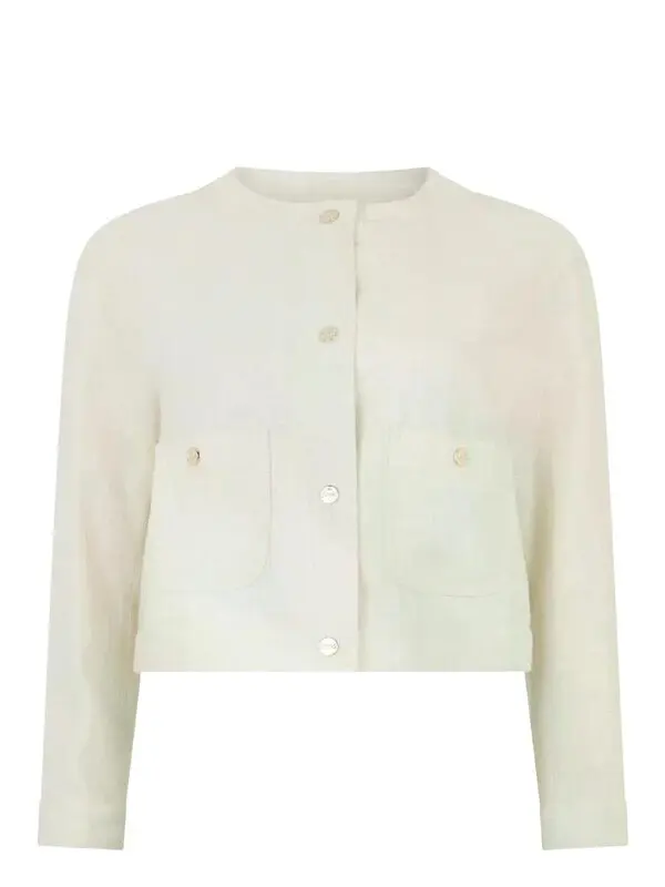 Herno Button-front Cropped Blazer - Neutrals